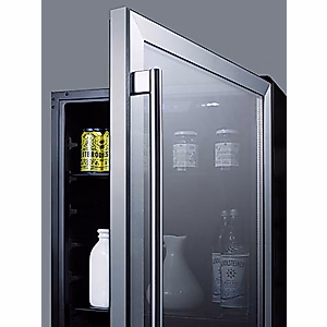 Summit AL57GCSS 24" ADA Compliant Commercial Compact Refrigerator with 5 cu. ft. Capacity Door Lock Frost Free Operation Door and Temperature Alarm in Stainless Steel