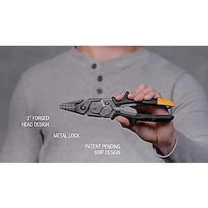 ToughBuilt - 3 inch Seamer - Forged Head Design - 1/4” to 1-1/4” Jaw Capacity - 1/4″ depth markings - (TB-H4-61-S3)