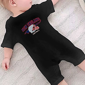 BABYWEN Custom New England Baby Football Graphic Jersey Bodysuit Personalized with Name and Number