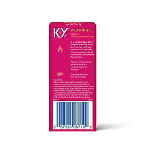 K-Y Warming Liquid Lube, Sensorial Personal Lubricant, Glycerin Based Formula, Safe to Use with Latex Condoms, For Men, Women and Couples, 1 Oz (Pack of 4)