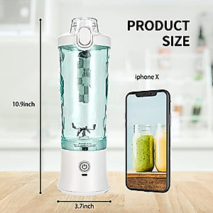 Portable Blender, Personal Size Blenders for Shakes and Smoothies, 20 Oz Personal Smoothie Blender with USB Rechargeable for Home, Office, Sports and Travel Outdoors