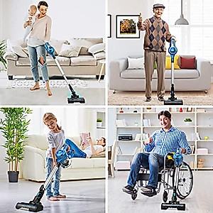 INSE Cordless Vacuum Cleaner, 28Kpa 300W Brushless Stick Vacuum with 2 Batteries, Up to 90min Runtime, 10-in-1 Powerful Rechargeable Lightweight Cordless Vacuum for Carpet Hard Floor Pet Hair, S6P Pro