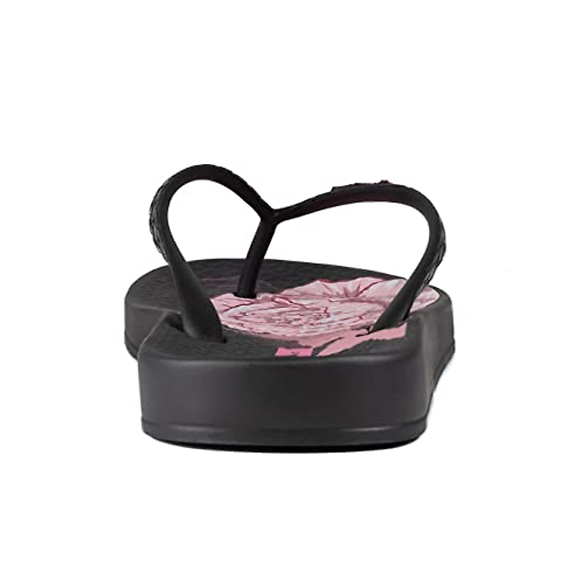 Ipanema Women's Ana Temas XIII Flip Flops - Comfortable & Stylish Summer Sandal with Flower Prints, Anatomic Footbed & Non-Slip Sole, Black/Pink, 10