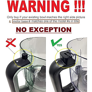 Ninja 64oz (8 Cup) Food Processor Bowl Locking Lid Blade Kit for BN801 BL910 BL680 BL681 BL682 BL640 BL641 BL642 Blender