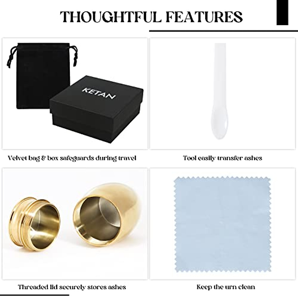 KETAN Decorative Urn for Human Ashes, Hummingbird and Hibiscus Flower Small Cremation Urns Keepsake for Adult/Pet/Male/Female Always in My Heart