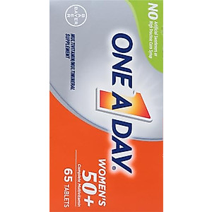 ONE A DAY Women’s 50+ Healthy Advantage Multivitamins, Supplement with Vitamins A, C, E, B1, B2, B6, B12, D and Calcium, Tablet, 65 Count