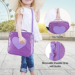 LoDrid Doll Carrying Case Compatible with LOL Surprise OMG, Display Organizer Compatible with Big Sister 3-inch Dolls with a Hanging Hook and 7 Clear Zipper Pockets, Bag Only, Purple(Patent Design)