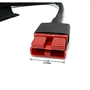 24V (29V Actual) Lithium LiFePO4 Battery Charger with Red SB50 Quick Connect Connector for 24 Volt LiFePO4 Battery Pack Between 20Ah and 150Ah Capacity