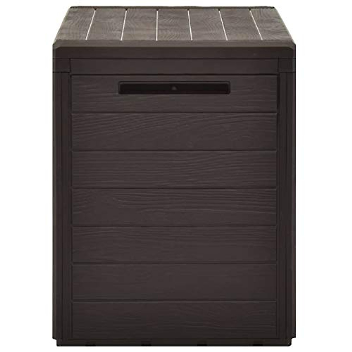 Festnight Garden Storage Box Deck Box Garden Organizer Toolbox PP Storage Cabinet 50.2 Gal Outdoor Furniture 38.7 x 17.3 x 21.7 Inches（Brown）