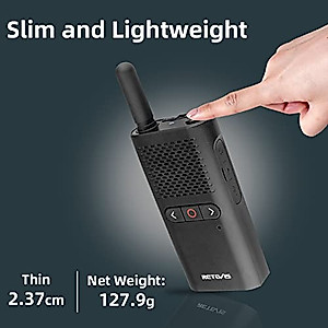 Retevis RB28B Walkie Talkies for Adults,Two Way Radios Long Range Rechargeable,1500mAh Battery,USB Charging,Mini 2 Way Radio Handheld for Easter Gifts Hiking Outdoor Camping Trip Hunting(4 Pack)