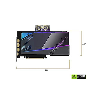 Gigabyte AORUS GeForce RTX 4070 Ti 12GB Xtreme WATERFORCE WB Graphics Card, WATERFORCE Water Block Cooling System, 12GB 192-bit GDDR6X, GV-N407TAORUSX WB-12GD Video Card