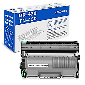 KALOKING Compatible Toner Cartridge and Drum Unit Replacement for Brother TN420 TN-420 TN450 TN-450 DR420 DR-420 for DCP-7060D 7065DN HL-2240 2270DW 2280DW MFC-7360N 7460DN 7860DW (1 Drum & 1 Toner)