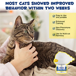 AGETITY Cat Calming Pheromone Diffuser, Cat Calming Pheromones to Reduce Stress, Spraying & Scratching, 2 in 1 Cat Calming Starter Kit- 1Pack