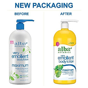 Alba Botanica Very Emollient Body Lotion, Maximum Dry Skin Formula, 32 Oz