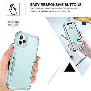 BENTOBEN iPhone 11 Pro Case, 3 in 1 Heavy Duty Rugged Hybrid Shockproof Hard PC Soft TPU Bumper Non-Slip Protective Girls Women Boy Men Phone Cases Cover for iPhone 11 Pro 5.8 Inch, Mint Green