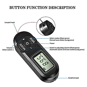 SWDSTP Personal FM Walkman Radio, Mini Digital Tuning Portable Radio with Headphones Belt Clip LCD Display, Pocket Radio for Walking Jogging, Upgrade Volume Control