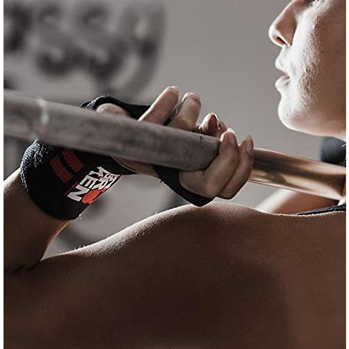 Professional Crossfit Specific Weightlifting Heavy Duty Gloves with Wrist Straps, Protect Your Hands and Get the Most From Your Lifts, Presses, Gymnastics Rings, Pull-ups (black, S/M)