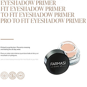 FARMASI Pro to Fit Eyeshadow Primer, Nude Eye Primer for Crease-Free Eyeshadow and Makeup Looks, Lasts All Day 0.11 fl. oz / 3 ml