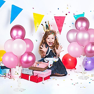 Balloon Stand Kit for Table, 4 Sets Balloon Sticks Holder with Base for Baby Shower Graduation Birthday Wedding Anniversary Festival Party Balloon Centerpieces for Tables Decorations