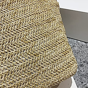 Aktudy Summer Women Woven Straw Handbag Vacation Travel Handle Tote Purses Boho Beach Holiday Fashion Female Shoulder Bag