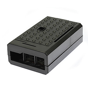 12voltnet Black Case ABS Raspberry Pi 3 B with Square Cutout 4 Camera Board w/Screw