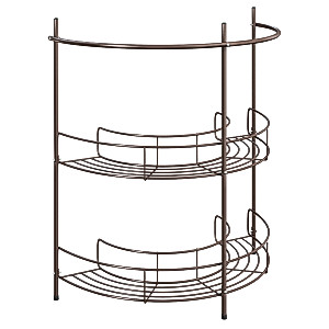 Lavish Home Compact Rack Pedestal Sink Organizer, (L) 21.25” x (W) 11” x (H) 23.25”, Bronze