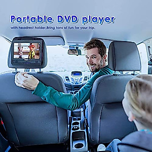SUNPIN New 11.5" Portable DVD Player for Car and Kids, 9.5" Swivel Brightness Enhanced Screen, with Car Charger and Headrest Mount, Upgraded Remote Control, 5 Hours Battery, Dual Earphone Jack(Purple)
