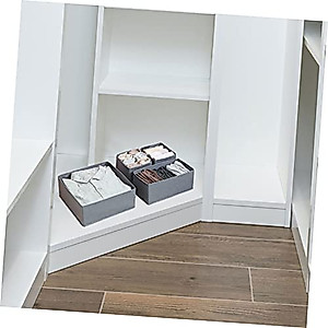 Cabilock 12 pcs Desktop with Organizers Grey Basket Drawer Clo Household Folding Juguetes for Ties Clothes Scarves Cube Socks Sundries Organizer Divider Bra Para Cabinet