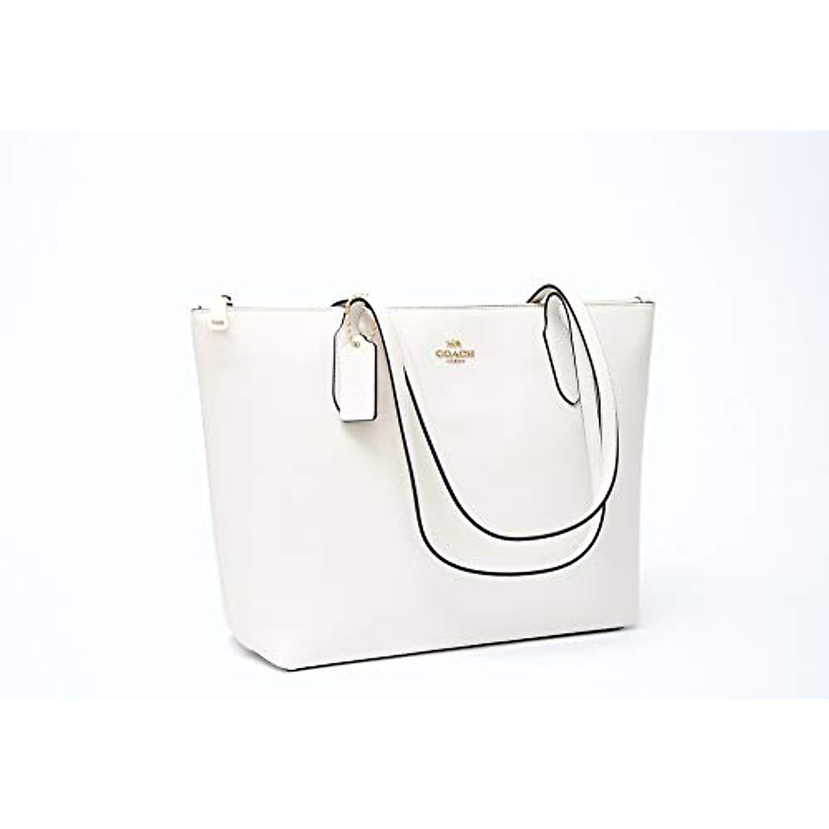 Coach Zip Top Tote in Chalk