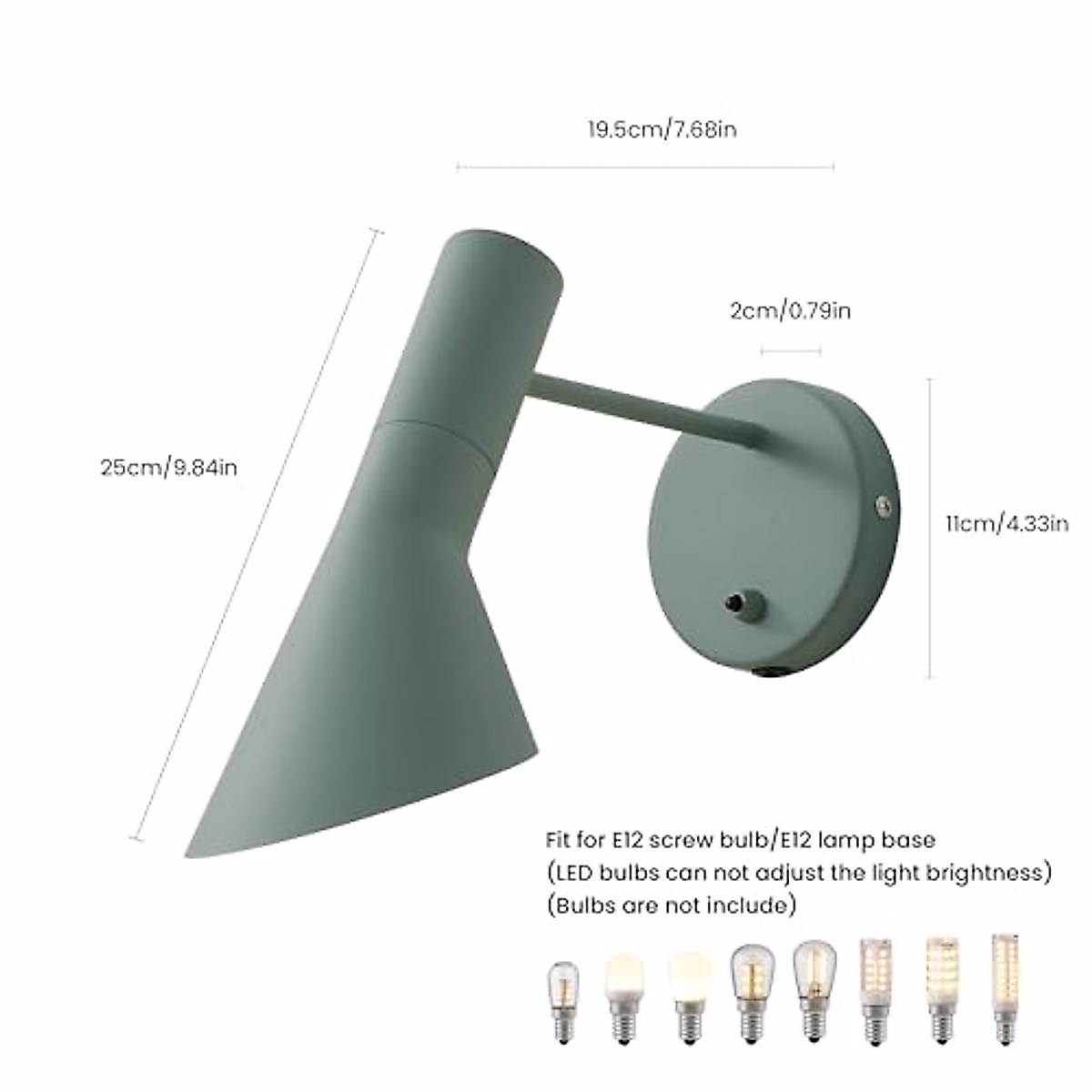 Gutenliter Modern Wall Sconces Lighting Fixture Adjustable Beside Fixed Wall Lamp for Industrial Bedroom Home Indoor Rotatable Wall Light for Bedroom (Pastel Blue)