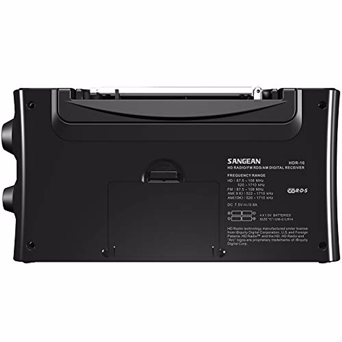 Sangean HDR-16 HD Radio/FM-Stereo/AM Portable Radio, Black