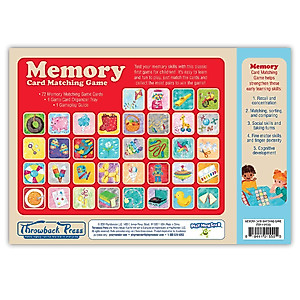 Memory Matching Game — The Classic Game of Visual Recall — For Ages 3+ — For 1+ Players