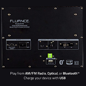 Fluance Fi70 Three-Way Wireless High Fidelity Music System with Powerful Amplifier & Dual 8" Subwoofers (Black Ash)