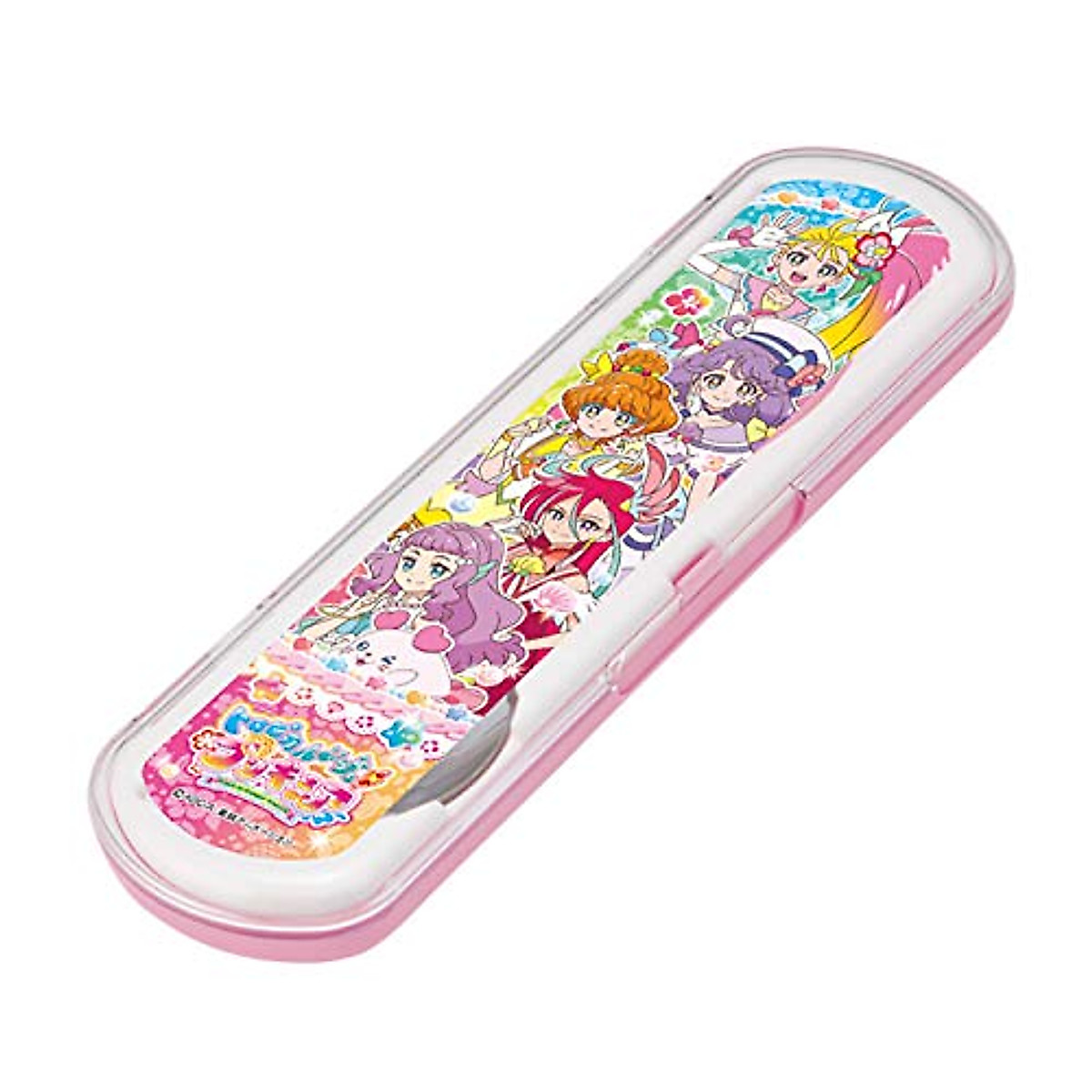 Komori Resin Tropical Age Pretty Cure Combination Set with Chopsticks and Soup Chopsticks, 6.5 inches (16.5 cm), Spoon 5.2 inches (13.2 cm)