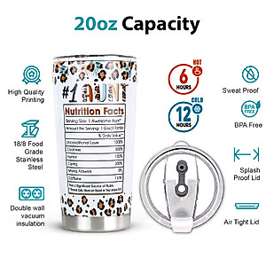 Aunt Gifts - Gifts For Aunt From Niece, Nephew - Mother Day, Birthday Gift For Aunt, New Aunt, Aunties - Best Aunt Ever Gifts, Aunt Announcement, Auntie Gifts Set - Tumbler 20 Oz & Aunt Keychain