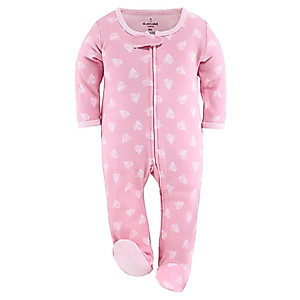 The Peanutshell Baby Sleepers for Girls Set of 3 - Newborn Baby Clothes, Soft Cotton Girl Footed Pajamas, Newborns & Infants Clothes Gift Set - Rainbow Dinosaur