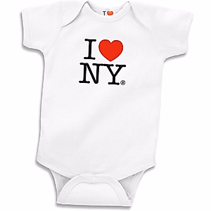 City-Souvenirs I Love NY Romper White Unisex Onesie (Newborn)