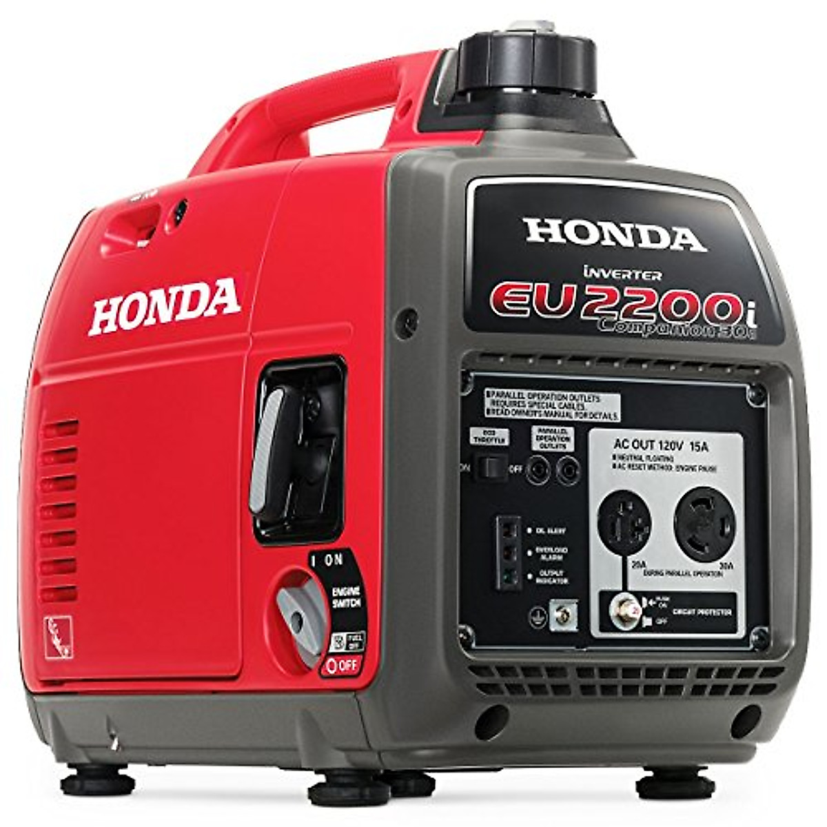 Honda EU2200i 2200W 120-Volt Portable Inverter Generator with Companion and Parallel Cables