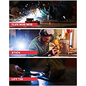 SILVEL MIG Welder 110V, 3 in 1 140A MIG/ARC/Lift TIG Welding Machine, Flux Core Welder with IGBT Inverter, Portable Gas/Gasless Welder Machine for Home Welder