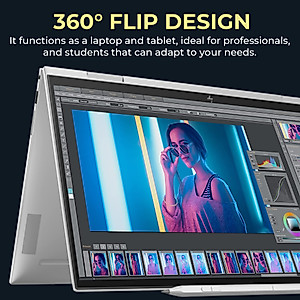 HP Envy 15T x360 2022 i7-1195G7 11th Gen Quad, 16 GB RAM, 1 TB NVME SSD, 15.6" FHD Touch, Tilt Pen, B&O Speakers, Intel Xe Graphics, Win 11 Pro, Wi-Fi 6, No numpad, 64 GB Tech Warehouse Flash Drive