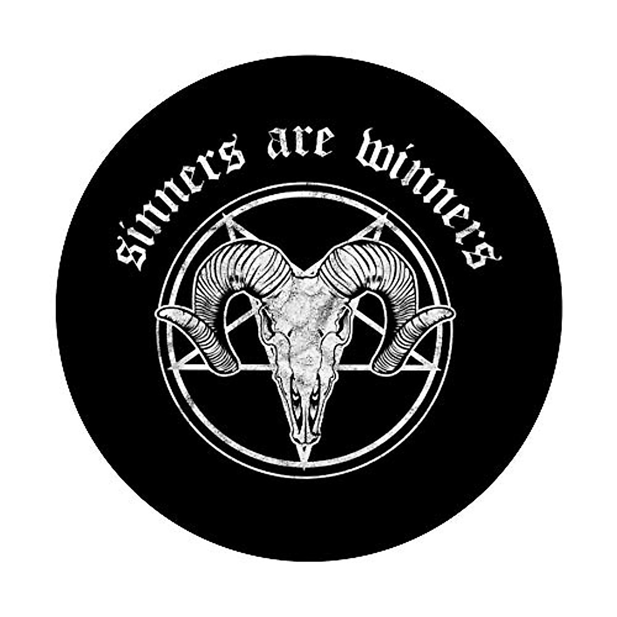 Occult Baphomet Tarot Card Satanic Devil Sinners are Winners PopSockets PopGrip: Swappable Grip for Phones & Tablets