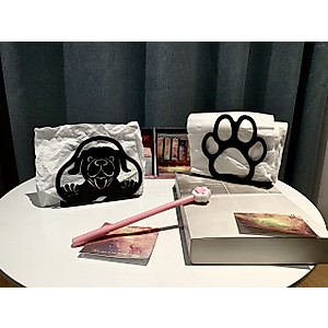 Ctpeng Napkin Holder for Table,Upright Tissue Dispenser,Napkins Holder for Home Kitchen Restaurant Picnic(Black,Paw)