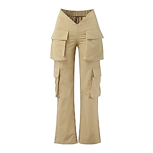 EDCRF White Cargo Pants Small-Legged Athletic Palazzo Pants Cuffed Sweats Trend Items