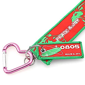 Lind Kitchen Heart Snap Hook 10pcs Heart-Shaped Aluminum Clip Key Holder for Camping Fishing Hiking Traveling and Sports Keychain Clip (Rose Hermosa)