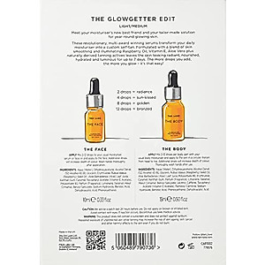 TAN-LUXE Glow Getter Kit - The Face, 10ml, and The Body, 15ml, Illuminating Self-Tan Drops - Medium/Dark - Cruelty Free & Vegan