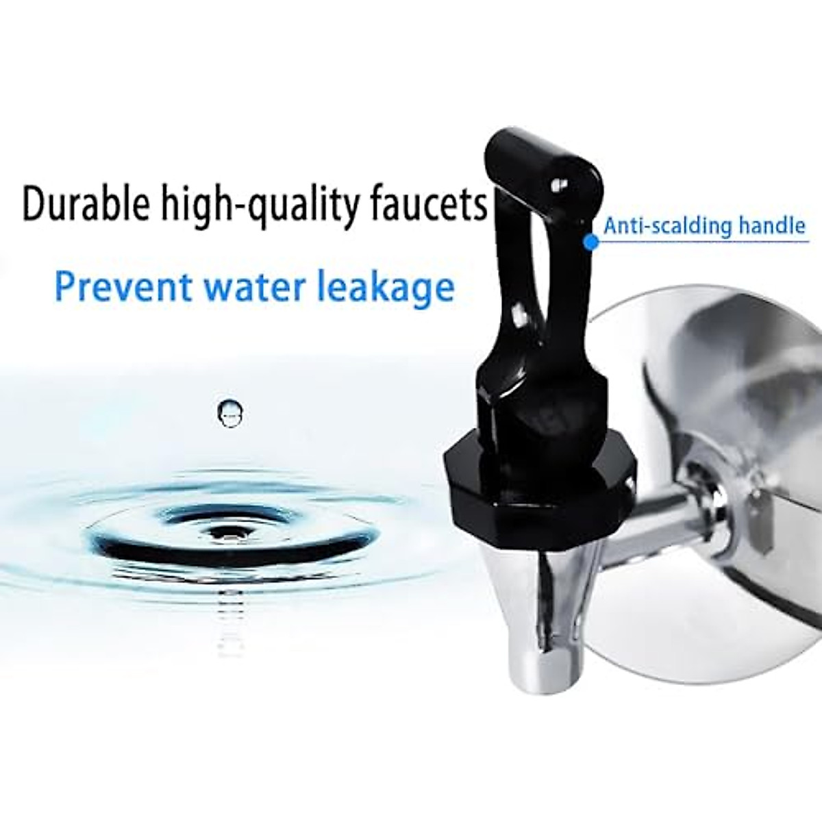 Stainless Steel Beverage Dispenser, Drink Machine for Parties, Hot Cold Drink Dispenser with Ice Core Container, Drip Trays and Spigot for Buffet Catering Cold Drinks and Beer(8L)