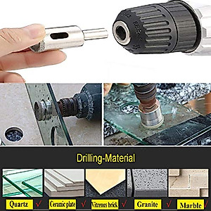 1/2" Inch Diamond Drill Bit Hole Saw for Tile Glass Marble Granite Fiberglass Ceramic Tool (5 Pack)