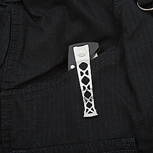 SOG Kilowatt- Electricians Pocket Knife with Wire Stripping Multi-Tool and 3.4 Inch AUS-8 Blade, UTP 10-22G Wire Stripper Knife (EL01-CP), Black