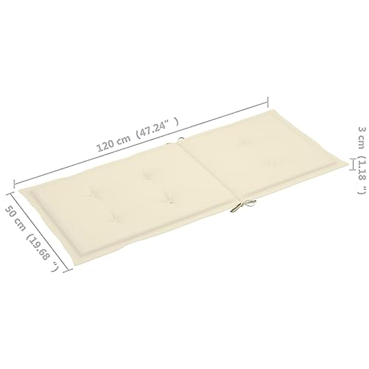 YAFF Bamboo Rocking Chair, Solid Bamboo Patio Chairs with Detachable Cushion, UV & Weather Resistant, Indoor Outdoor Lounge Recliner Chair for Patio, Garden, Pool, Backyard,47.2" x 19.7" x 1.6" -Cream