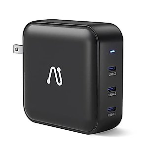 140W USB C Charger, PD3.1 GaN 3Port Type C Wall Charger Fast Charging Station Adapter, PD 100W PPS Charger Block for MacBook Pro 16"/Air, iPhone 14 Pro Max, Galaxy S22/S21,Tablet,Laptop-Black
